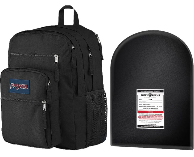 JanSport Big Student Backpack with Level IIIA Bulletproof Insert (12" – TuffyPacks